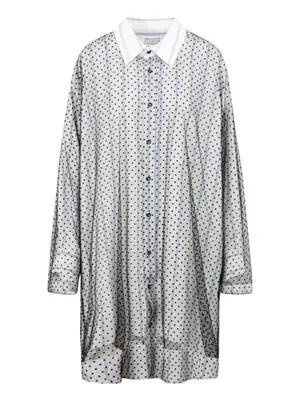 MAISON MARGIELA Spliced Shirt With Wave Dot Pattern - Gray