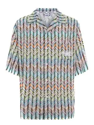 Missoni Chevron-print Twill Shirt - Multicoloured