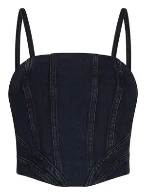 Amiri Denim Corset Bustier - Black