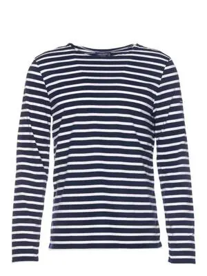 SAINT JAMES Saint James Striped Long Sleeve Crewneck T-Shirt