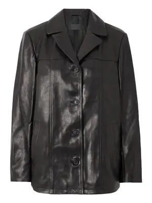 NILI LOTAN Brett Leather Jacket - Black