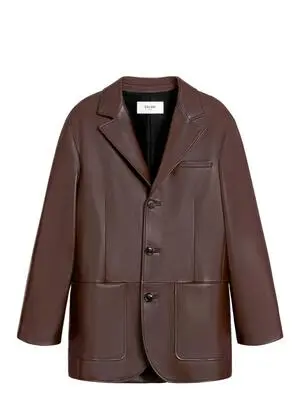 Celine Celine Tailored Jacket In Soft Lambskin Chocolate