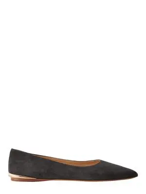 Gabriela Hearst Fleur Suede Ballet Flats - Black