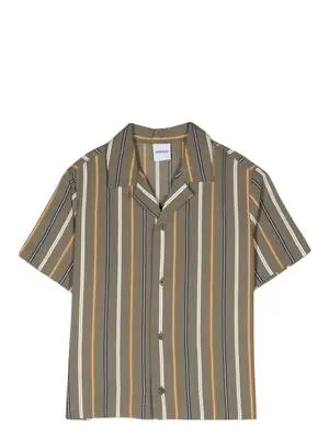 Aspesi Striped Short-sleeve Shirt - Gray