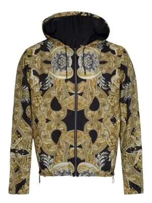 Versace Printed Hooded Casual Jacket - Multicolor