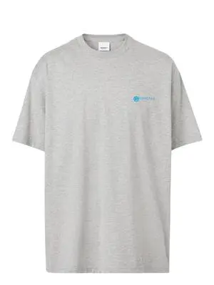 Burberry Logo Print T-shirt - Gray