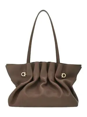 FERRAGAMO Salvatore Ferragamo Soft-bag Shoulder Bag Cement