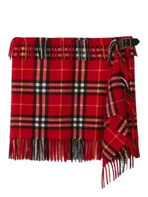 Burberry Burberry Tartan Pattern Skirt With Buckle Detail Currant