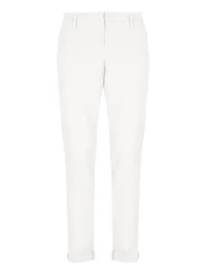 DONDUP Dondup Gaubert Slim Fit Cotton Trousers White