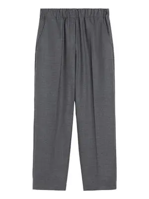 Max Mara Wool Flannel Trousers - Medium Gray