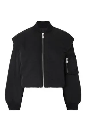 JEAN PAUL GAULTIER Oversized Hooded Shell Bomber Jacket - Black