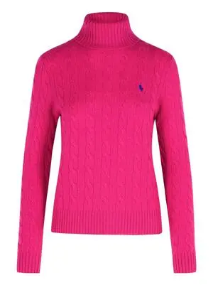Polo Ralph Lauren Roll Neck Knitted Jumper - Pink