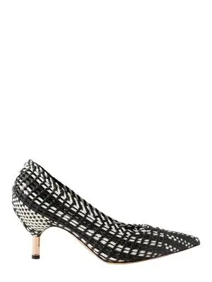 GABRIELA HEARST Gabriela Hearst Andres Two-Tone Woven Leather Pumps