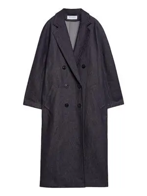 Max Mara Denim Logo Coat - Blue