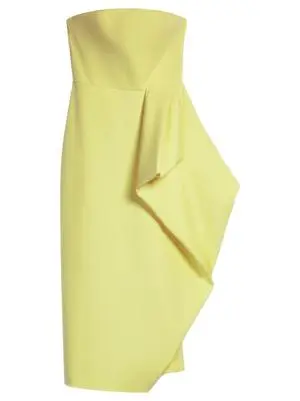 Sportmax Sleeveless Midi Dress With Draped Detailing - Yellow