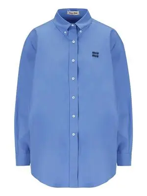MIU MIU Miu Miu Oversized Poplin Shirt