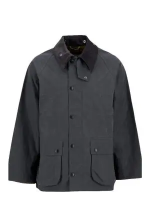 Barbour Long-sleeved Jacket With Straight Hem - Classical Grey