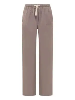 Palm Angels Logo Embroidered Drawstring Pants - Gray
