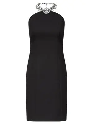 AREA Crystal-embellished Halter Dress - Black