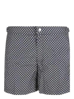Alexander McQueen Skull Patterned Button-down Shorts - Black