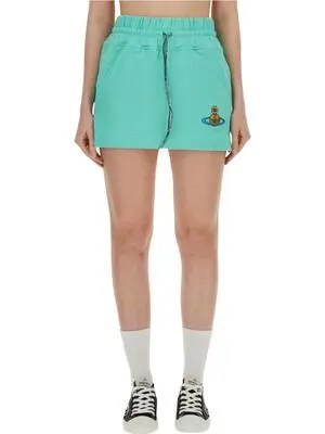 VIVIENNE WESTWOOD Orb Embroidered Mini Skirt - Multicolor