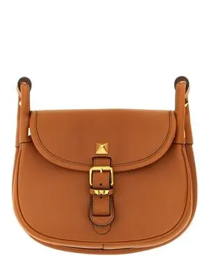 Valentino Garavani Flaneuse One Stud Small Shoulder Bag - Brown