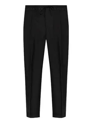 MAISON MARGIELA Elastic-waist Straight Pants - Black