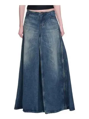 Y/project Denim Maxi Skirt - Blue