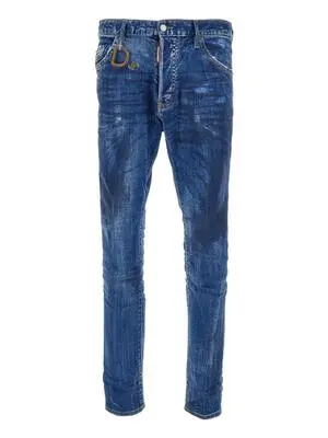 Dsquared2 Distressed Cool Guy Slim-fit Jeans - Blue