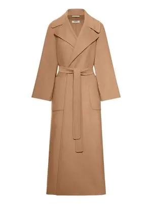 Max Mara Doris Belted Long-sleeved Coat - Brown