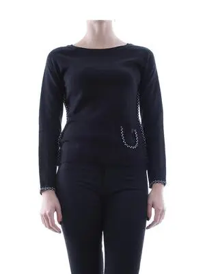 Emporio Armani Long Sleeve Pullover With Pocket Detail - Black