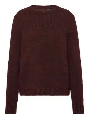 MAISON MARGIELA Maison Margiela Crewneck Knit Top With Ribbed Details And Four-Stitch Back