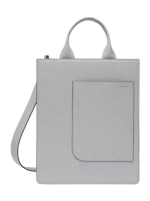 VALEXTRA Square Top Handle Mini Bag - Gray