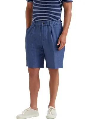 Brunello Cucinelli Elasticated Waist Bermuda Shorts - Denim Blue