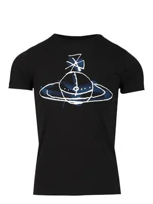 VIVIENNE WESTWOOD Drawn Orb T-shirt - Black
