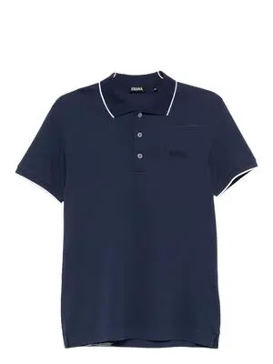 Zegna Polo Logo - Blue