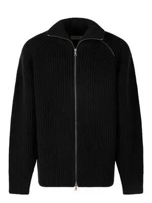 Dries Van Noten Long Sleeve Zip Sweater - Black