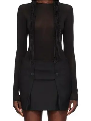 Wardrobe.NYC Crewneck Long-sleeve Jumpsuit - Black