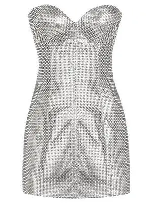Dolce & Gabbana Strapless Mini Dress - Silver