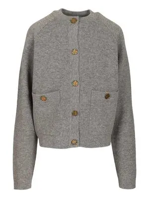 TOTEME Totême Buttoned Knitted Cardigan Gray