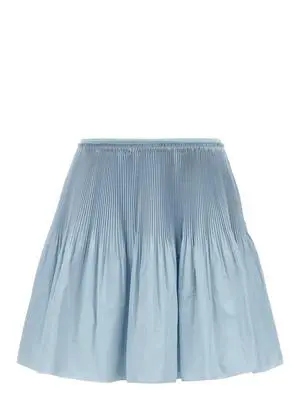 Red Valentino High Waist Pleated Mini Skirt - Blue