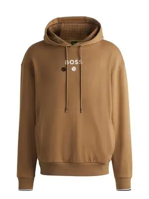 Hugo Boss Boss Tennis Artwork Terry Hoodie - Beige