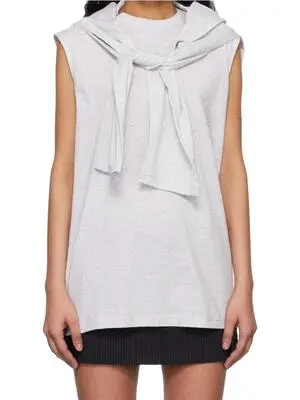 Acne Studios Tie-detail Sleeveless T-shirt - White