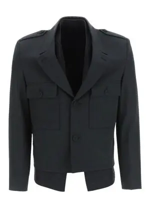 Dior Long Sleeve Jacket With Detachable Vest - Black