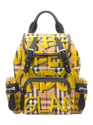 Burberry Classic Plaid Graffiti Backpack - Multicolor