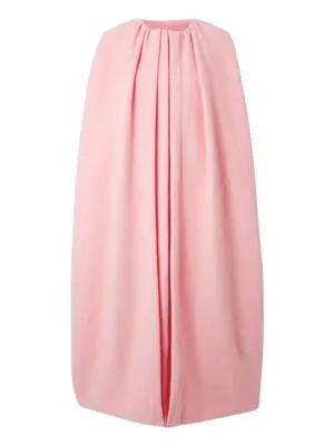 JIL SANDER Cape-effect Draped Wool-blend Coat - Pink