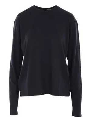TOTEME Toteme Long-Sleeved Crewneck T-Shirt Black