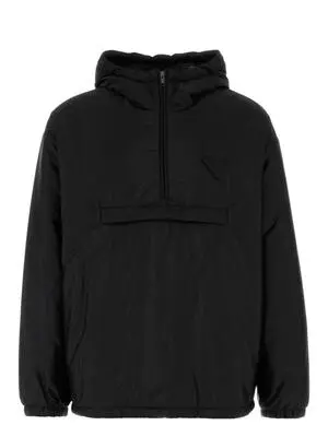 Prada Triangle-logo Hooded Jacket - Black