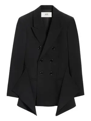 Ami Double Breasted Tailored Blazer - Black