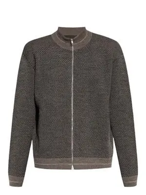 MAISON MARGIELA Zip-front Wool Cardigan - Grey